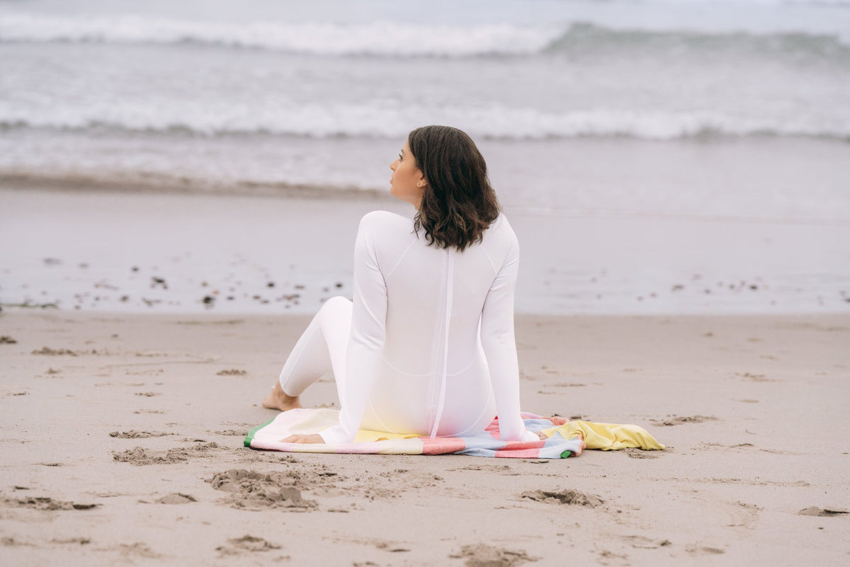 Women's Joy UPF 50 Full-Body Swimsuit - White | TUTUBLUE